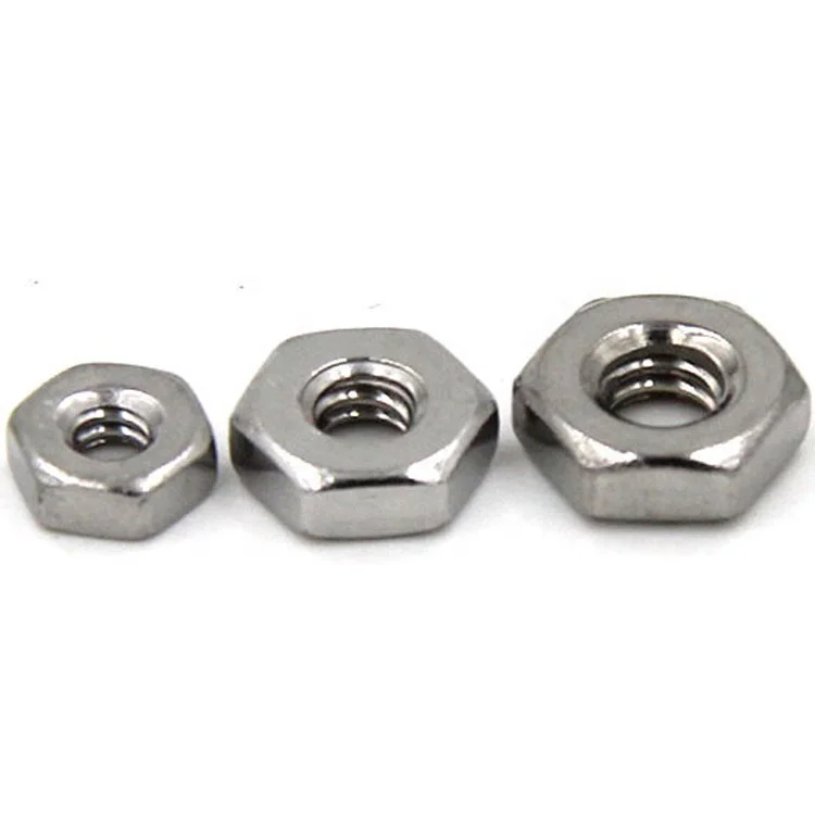Stainless Steel 316 Fine Thread Hexagon Thin Nuts With Metric Fine ...