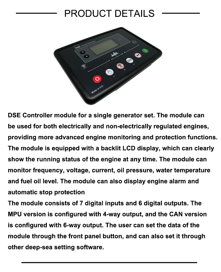 Deep Sea Deepsea Generator Controller Dse6020 Dse 6020 Dse6020mkii ...