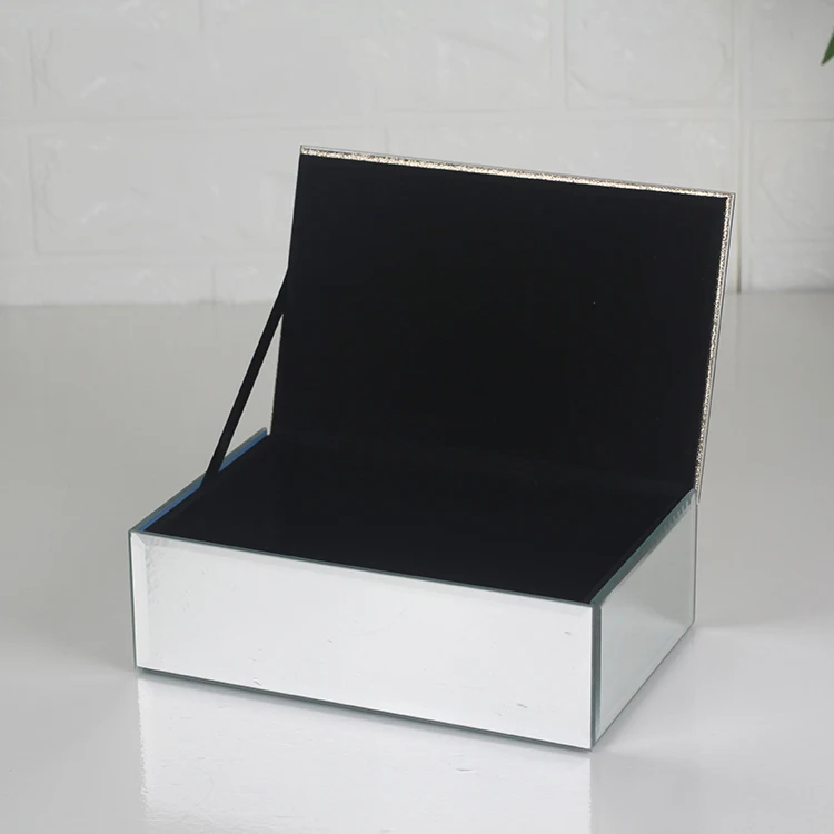 Luxury Love Mirror Glass Jewelry Box - Eco-Friendly & Customizable