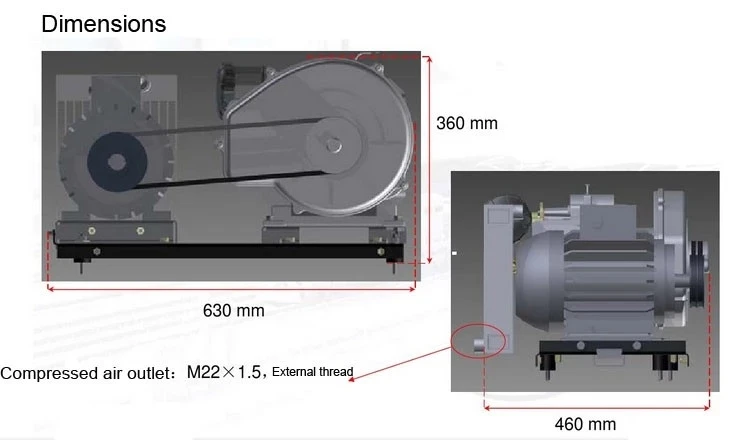 Atlas Copco SF4 Oil Free Scroll Air End for Air Compressor