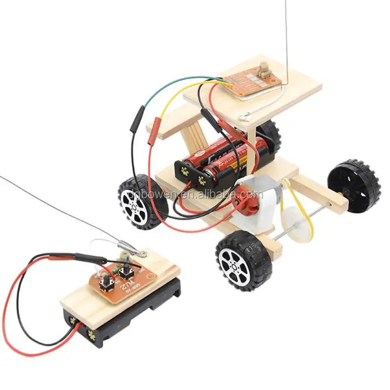 Diy Wireless Remote Control Racing Model Kit Wood Kids Physical Science ...