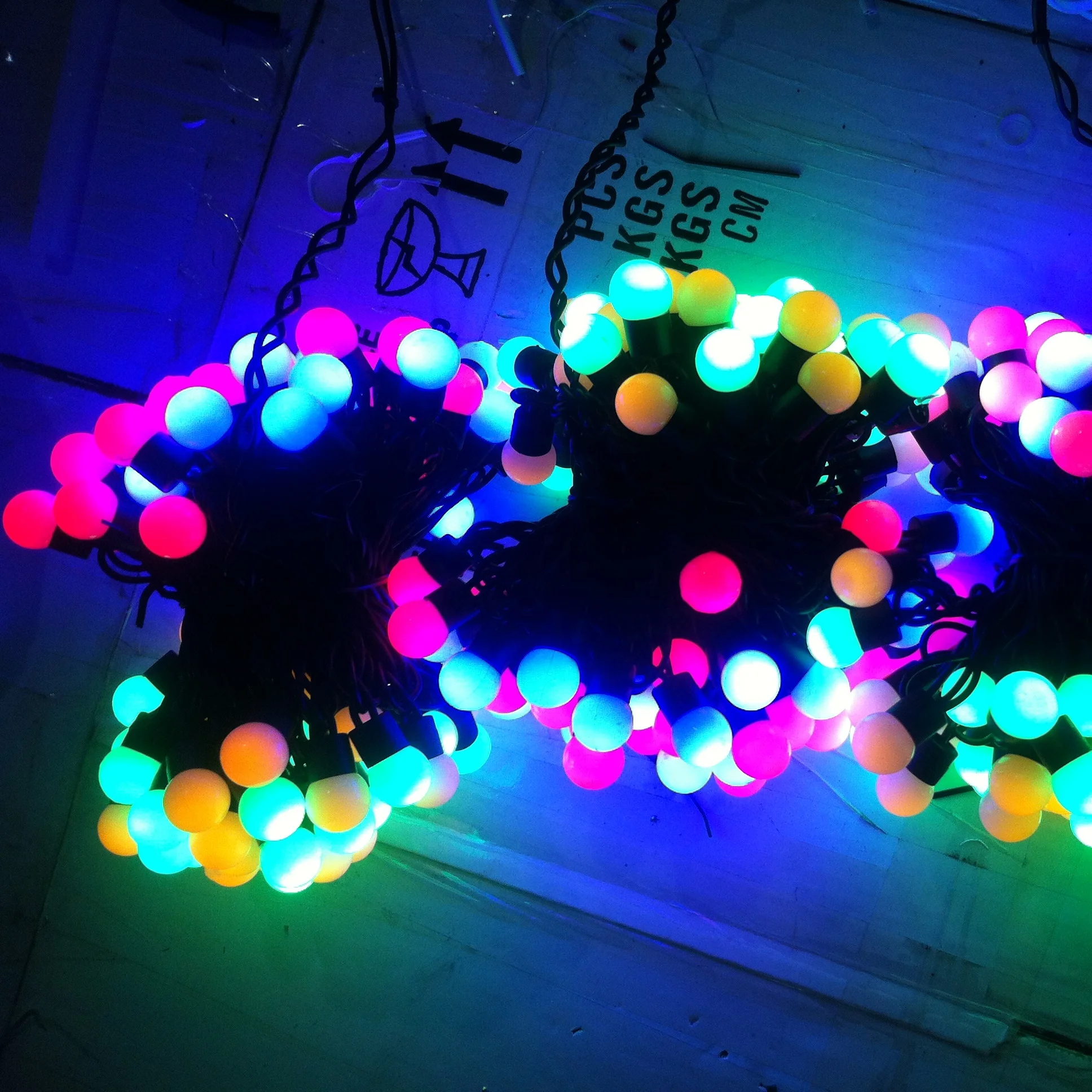 Rgb Rainbow Led Christmas Light String Garland Led Small Ball Party ...