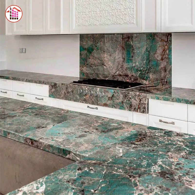 Amazonite Polished Quartzite Slab Slabs Polished Amazonite Table Top ...