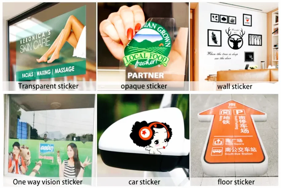 Custom Different Sizes Pvc Logo Sticker With Printing - Buy Pvc Logo ...