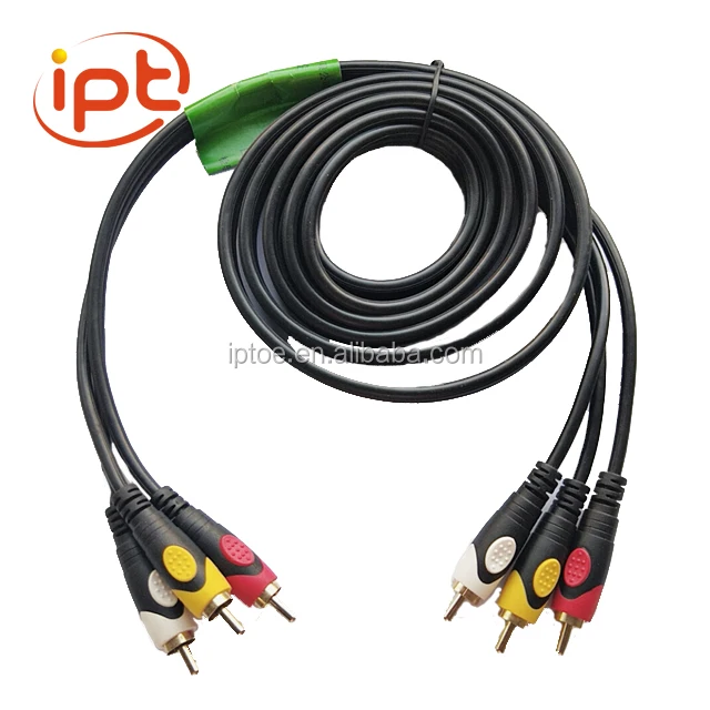 RCA M-Mx3 Audio Video Cable Gold Plated connector - 3-RCA malt to male ...