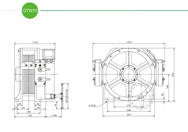 Torin Drive Elevator Traction Machine GTW10 - Gearless Efficiency