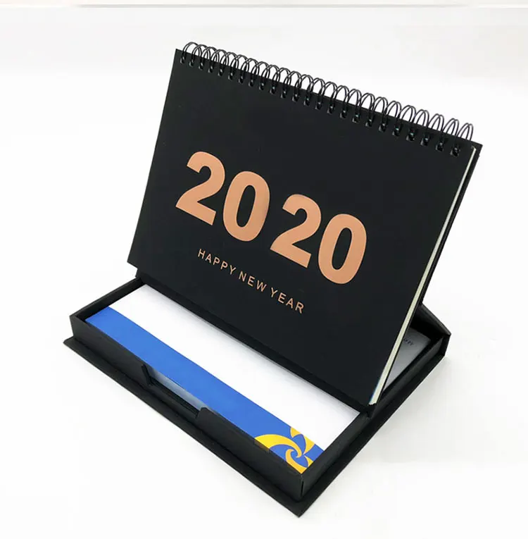 Custom Spiral Table Desktop Desk 2020 Notepad Calendar With Phone And ...