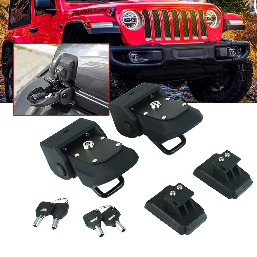 Hood Latches - Anti-Theft Kit for Jeep Wrangler JL 2018-19
