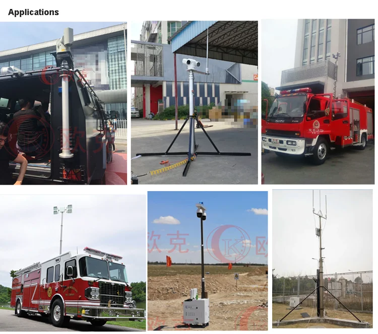 OKAF Pneumatic Mast - Ideal for Mobile Light and PTZ Cameras