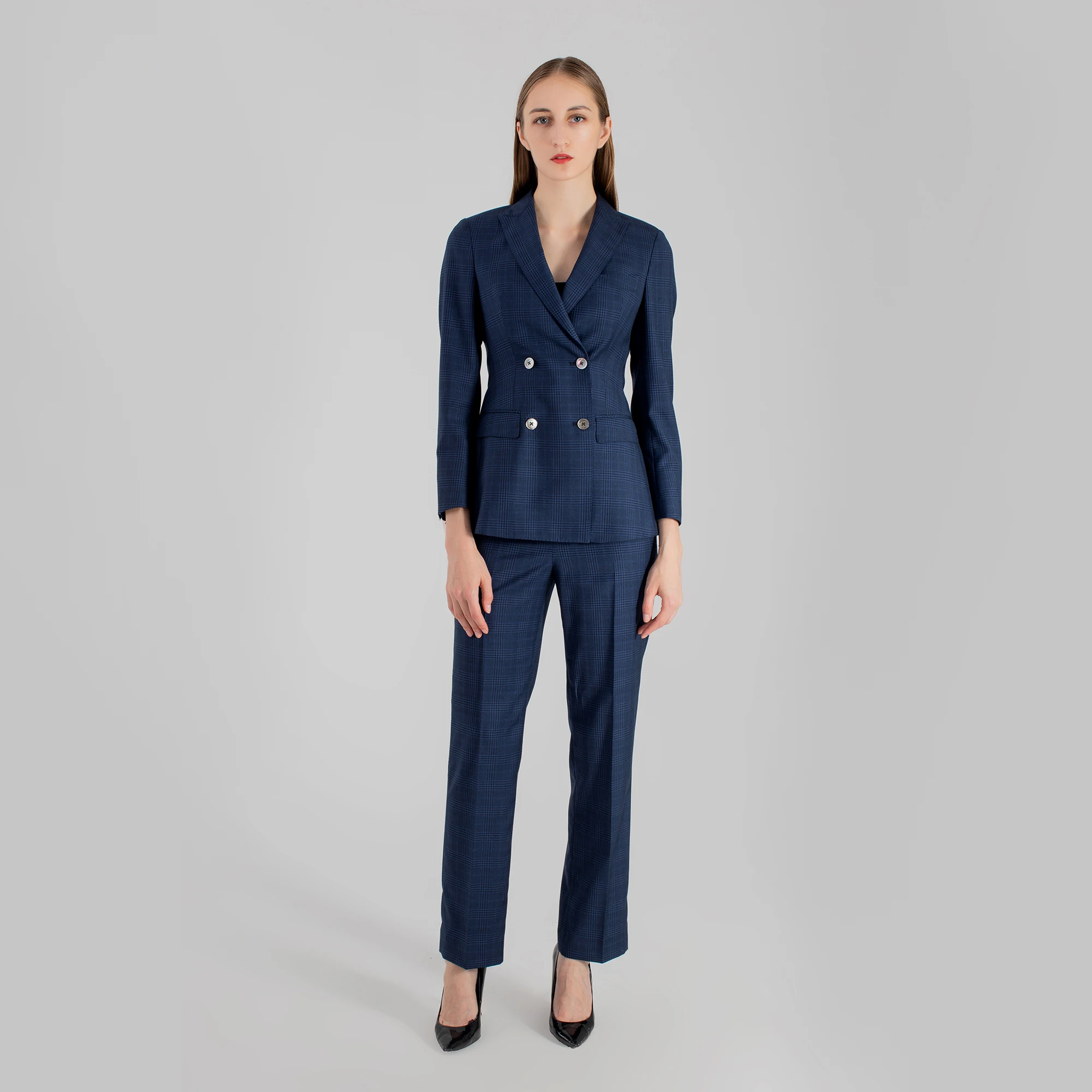 Bank Uniform Design for Women - Elegant Worsted Wool Suits