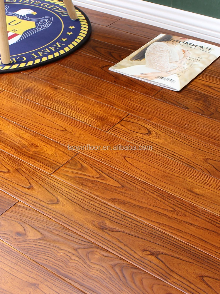 Classical Wire Brushed Asian Teak Solid Wood Flooring