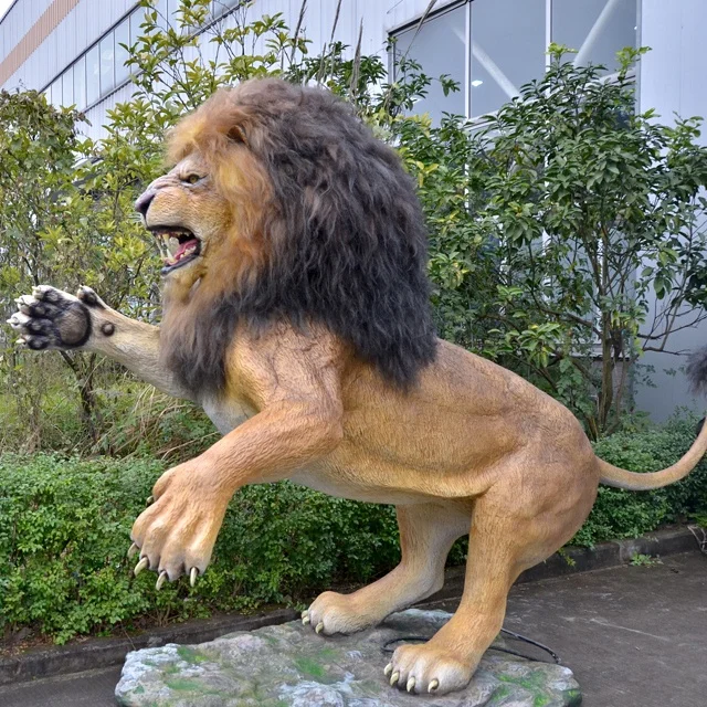 Indoor Outdoor Commercial Amusement Park Animatronic Lion