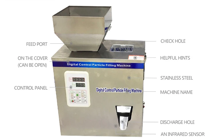 2-200g Flower Powder Dosing Machine Coffee Bean Dispenser Tea Bag Seeds ...