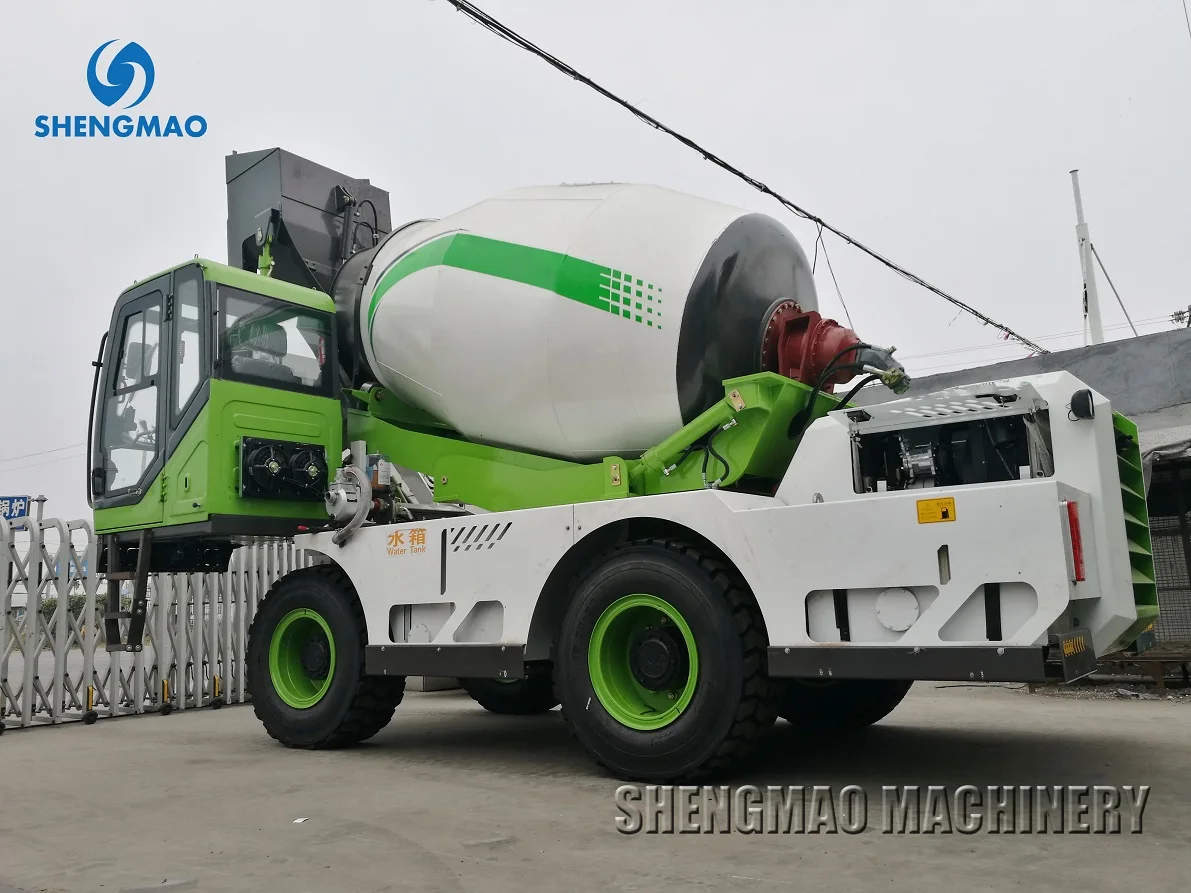 Mobile Self-operated Cement Mixing Truck Hydraulic Self-loading Mixing ...