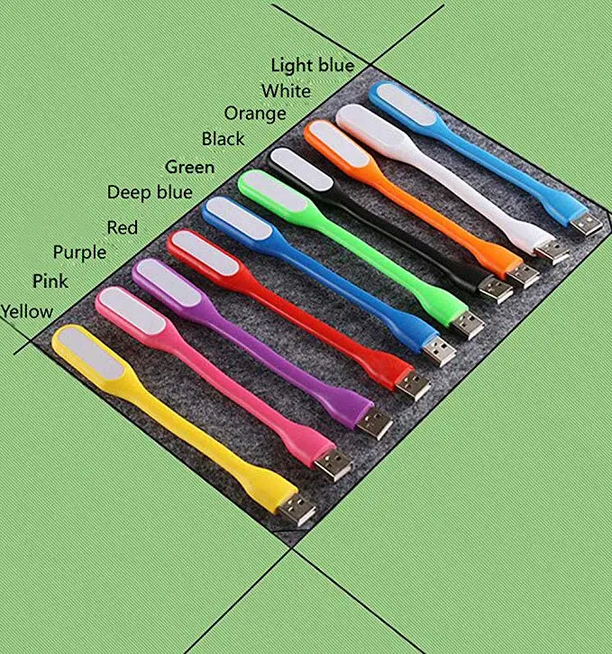 Mini Portable USB Book Light Reading Lamp 5V 1.2W Super Bright LED Lamp ...