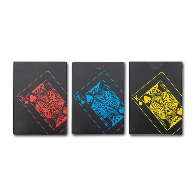 Wholesale Cheap Quality Playing Cards Poker Waterproof Black Playing ...