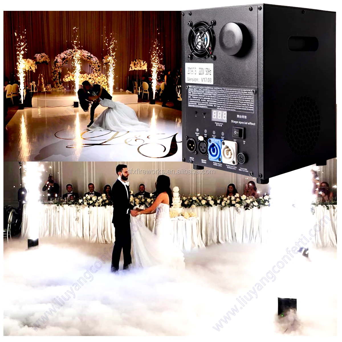 DMX512 Cold Fire Pyrotechnic Machine for Event Decorations