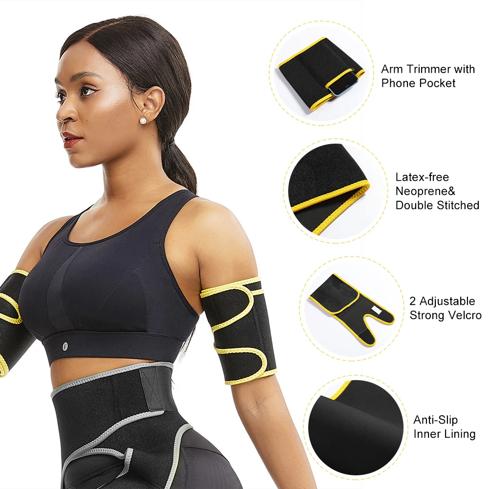 Women New Neoprene With Pocket Body Shaper Sport Custom Logo Arm Shaper ...