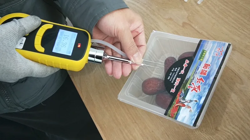 Portable O2 Oxygen Gas Detector for Food Package Detection