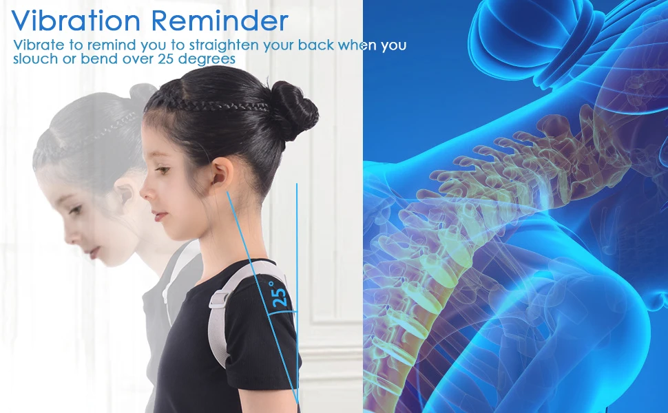 Smart Posture Corrector Vibrates Electronic Back Posture Correction ...