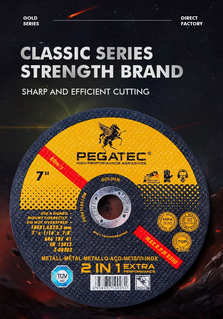 Pegatec Cutting Disc for Stainless Steel - 180x1.6x22mm