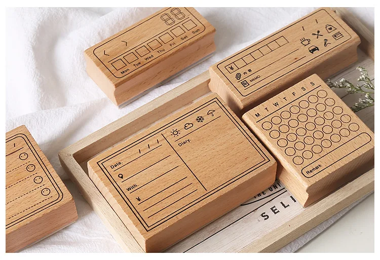 Custom Wooden Stamps In Assorted Sizes Patterns For Art Crafts ...