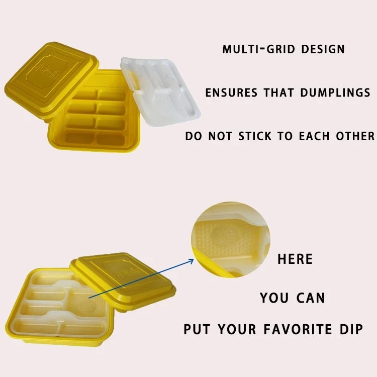 Yellow Disposable Cooked Dumplings Chaotic Steamed Dumplings Double ...