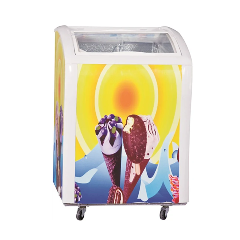 138l Borst Diepe Glazen Deur Mini Ijs Vriezer Voor Supermarkt - Buy Ijs ...