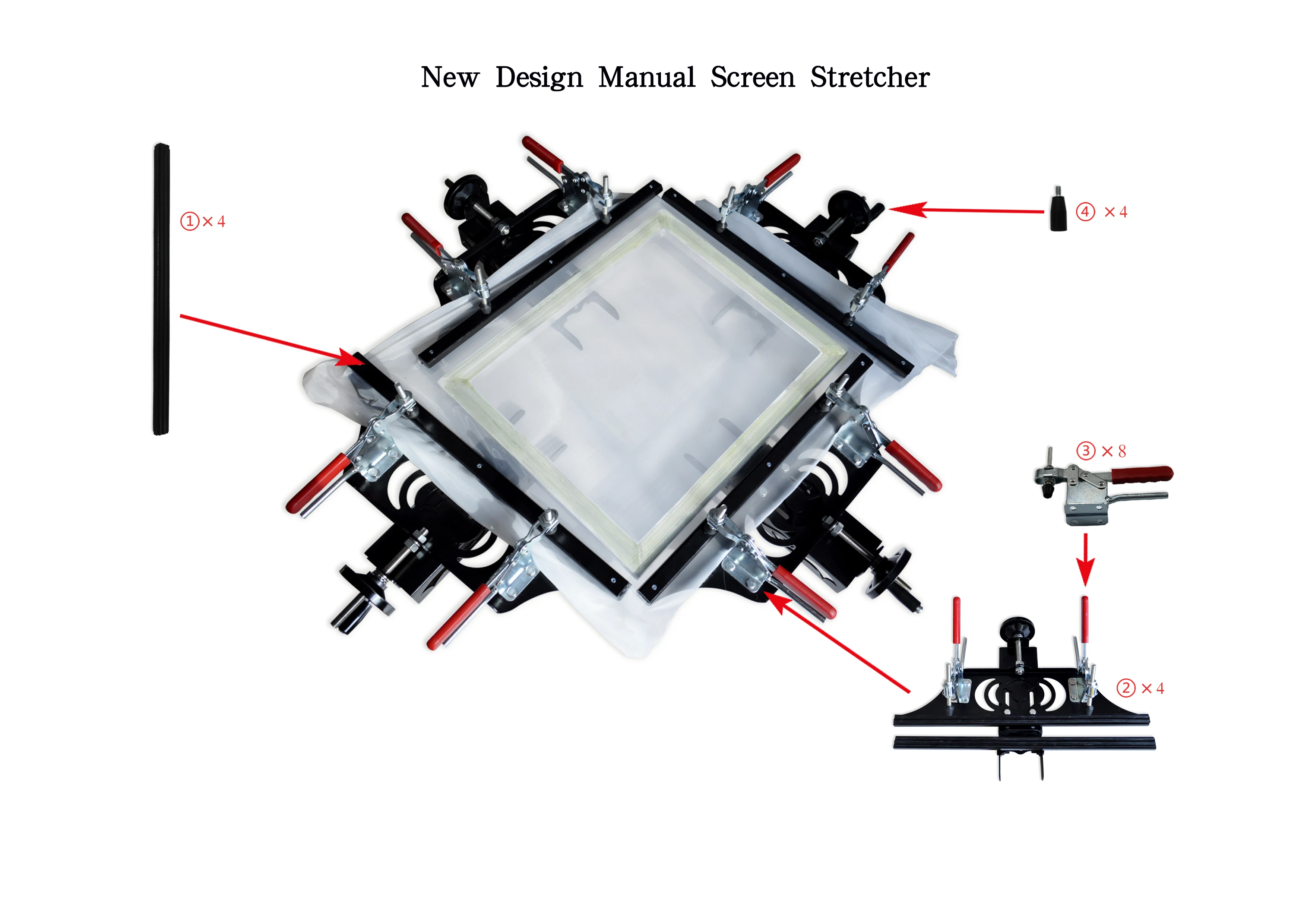 Manual Screen Printing Screen Mesh Stretcher - Multi-color