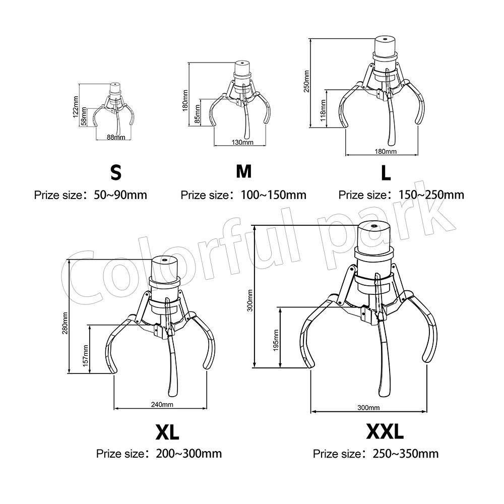 Colorful Park Claw Machines Game - Fun for All Ages