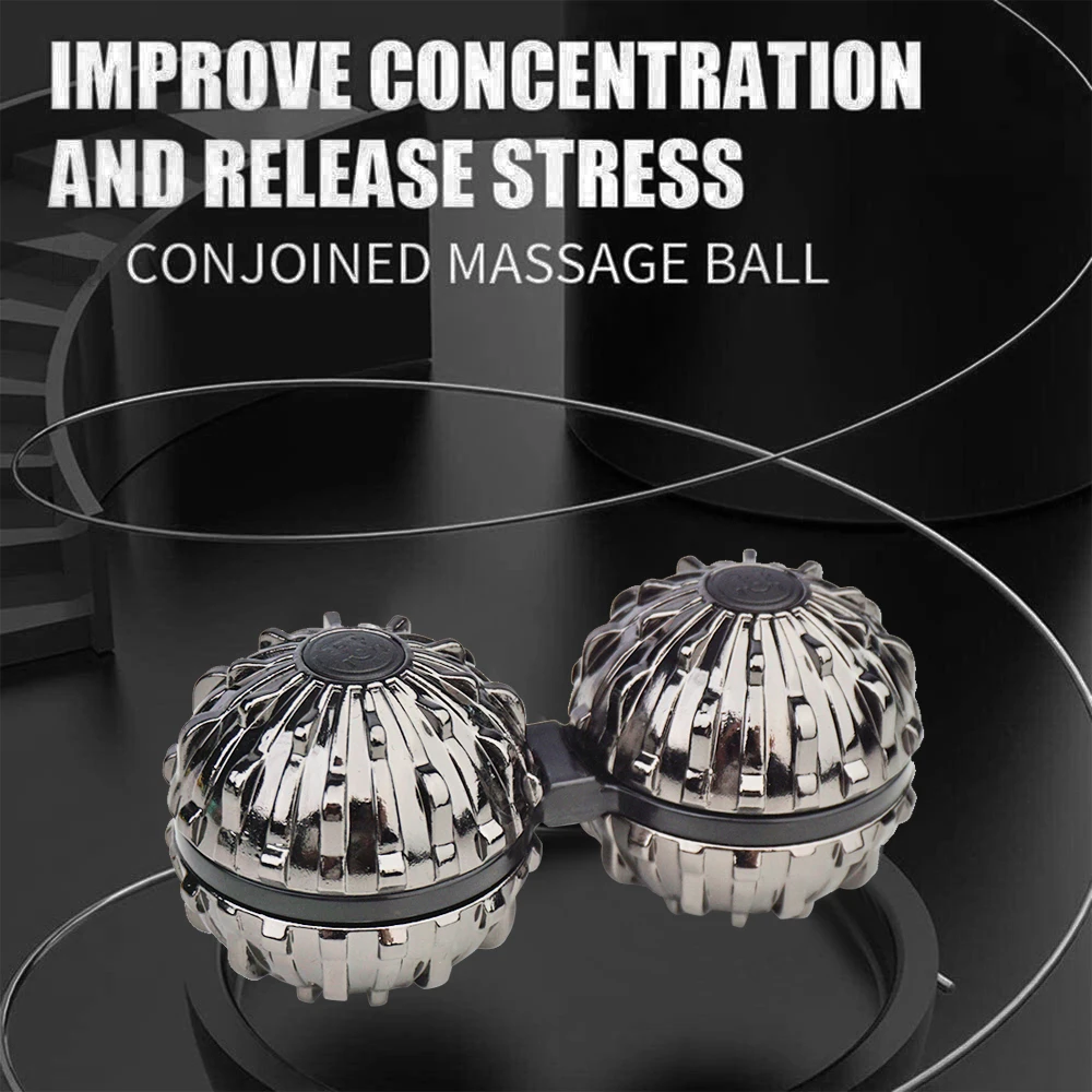 2 In 1 Conjoined Massage Ball Stress Relief Spinning Top Toy For ...