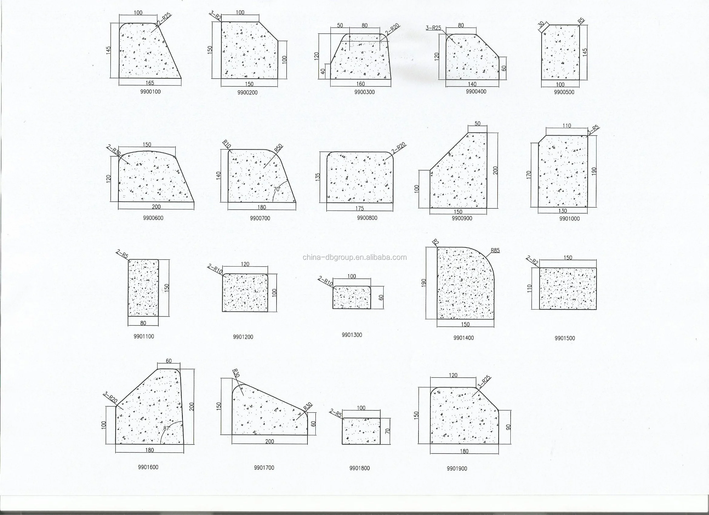 Concrete Cement Road Curb Kerb Laying Machine - Double Birds