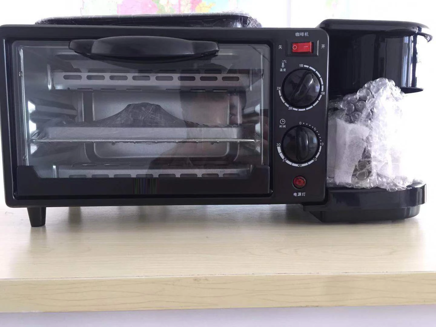 3 In 1 Breakfast Combination Machine & Bread Oven - Coffee Maker Combo ...