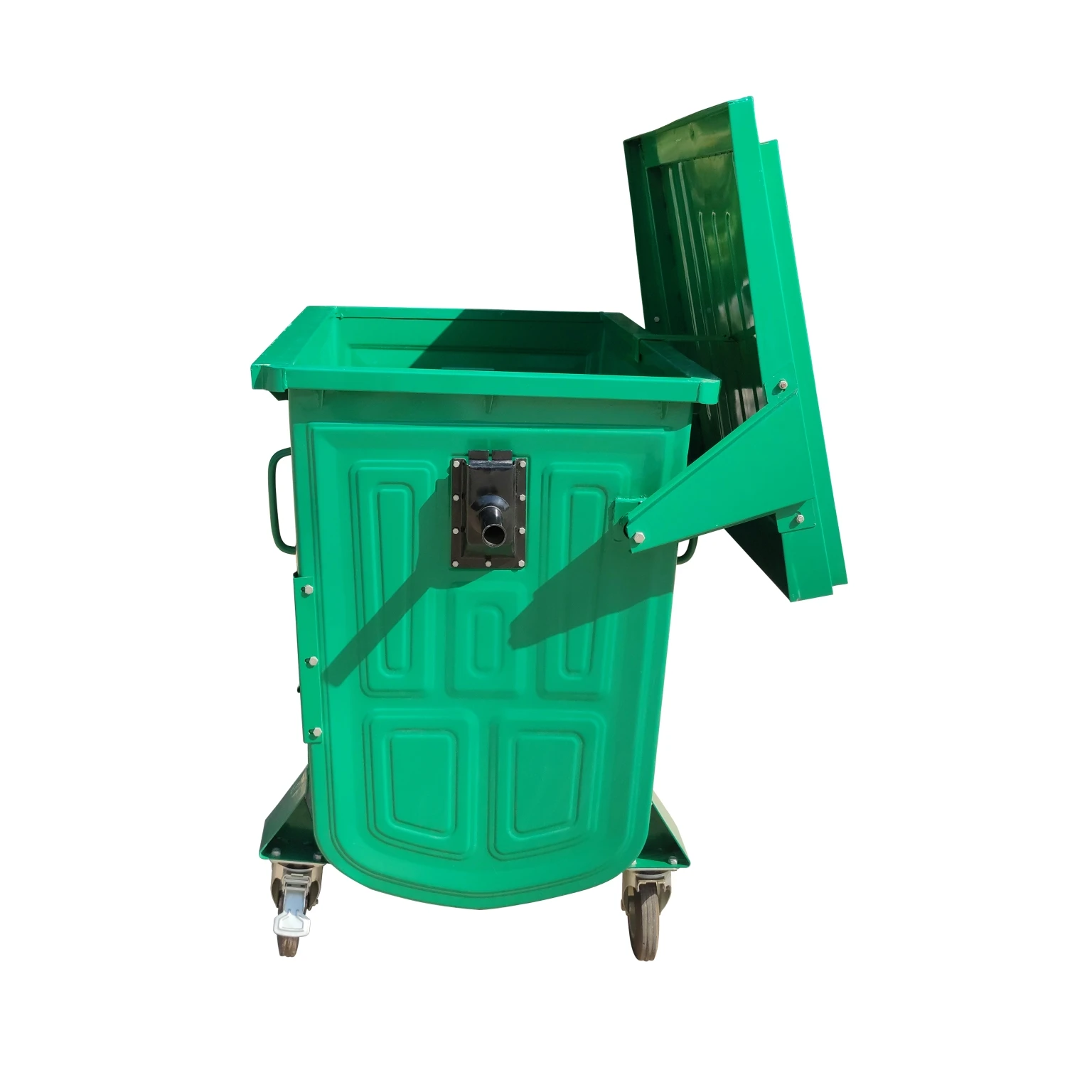 770L Galvanized Metal Garbage Waste Bin Trash Can - Durable & Sustainable