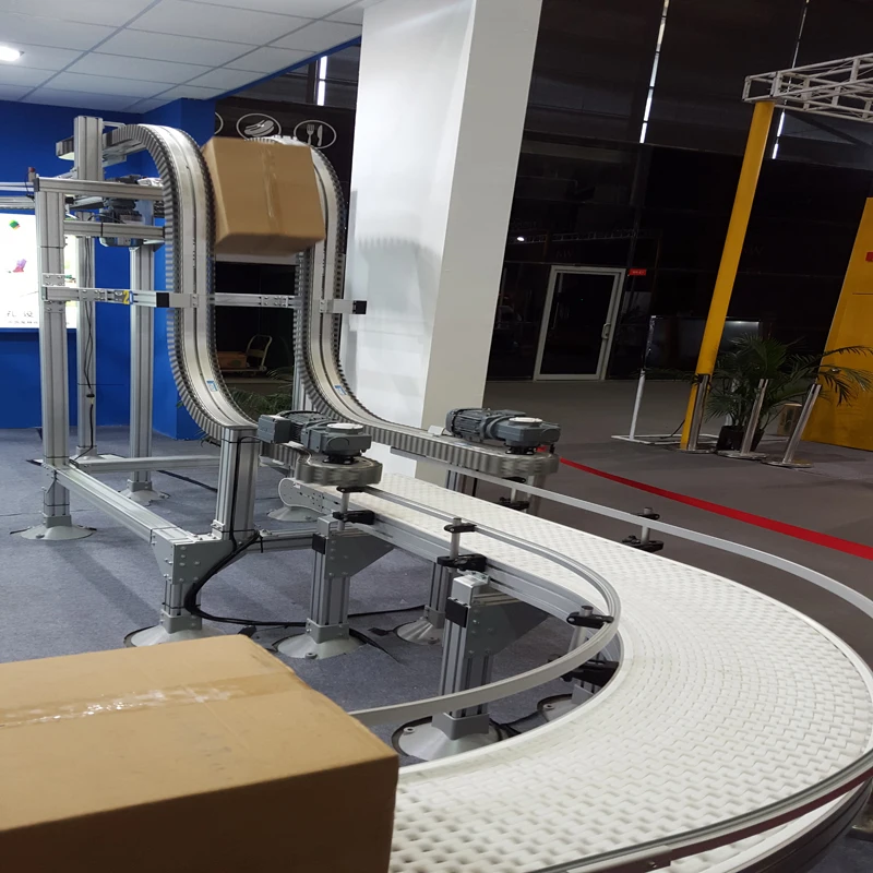 DLTE Lifting Conveyor with Baffles - Efficient Material Handling