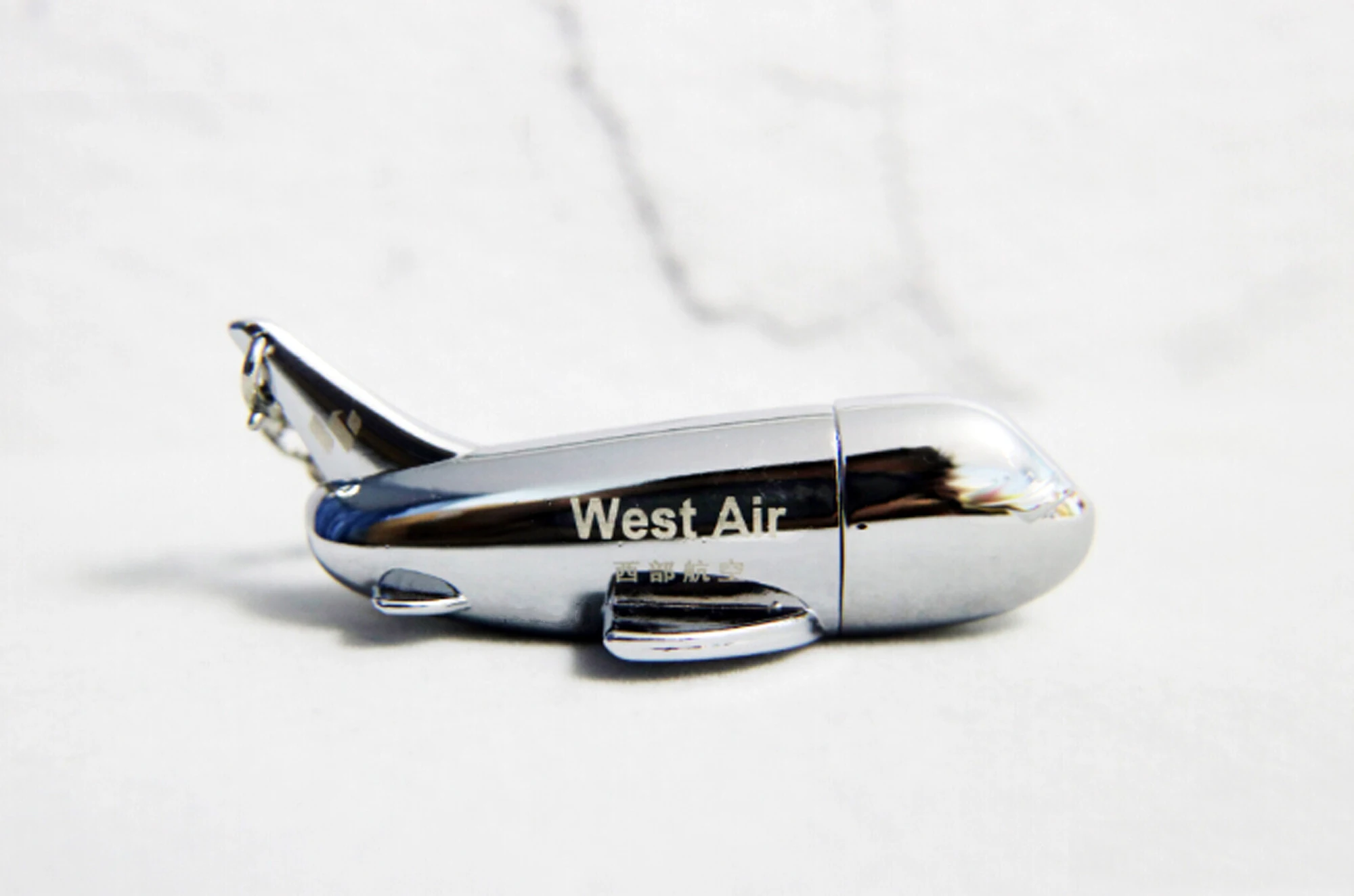 64GB Metal Airplane USB Flash Drive with Free Logo Engraving