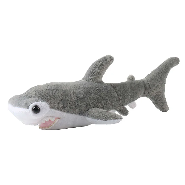 Grey Plush Hammerhead Shark Toy - High Quality Recycled Material