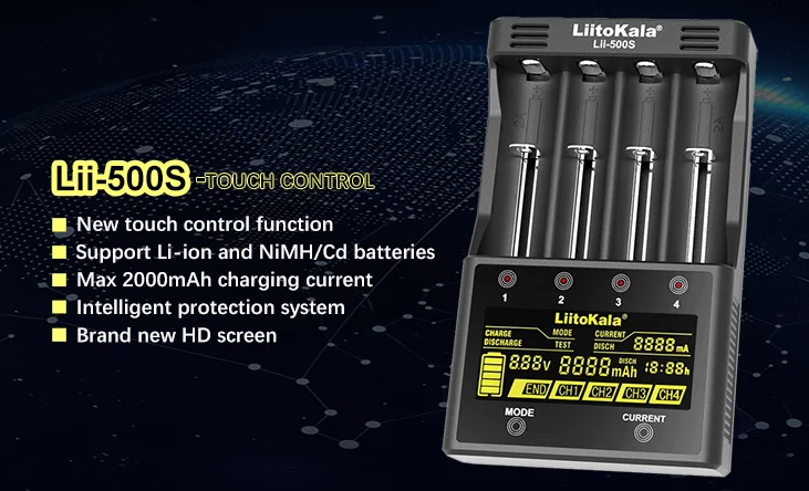2020 Liitokala Lii-500s Charger - Intelligent Lithium Battery Charger
