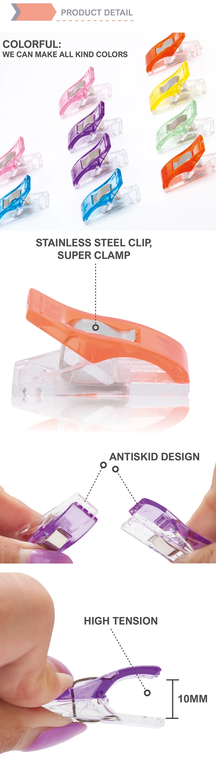 Cheap Plastic Transparent Sewing Clips Multipurpose Small Wonder Clips ...