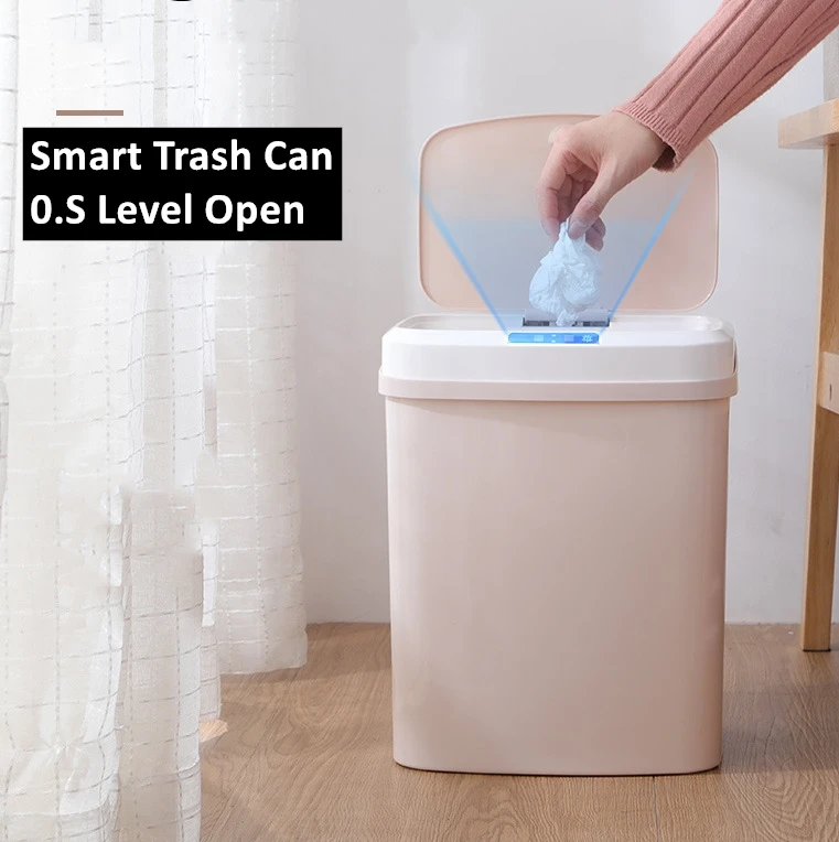 2020 New Touchless Smart Automatic 15 Liter Garbage Waste Bins ...