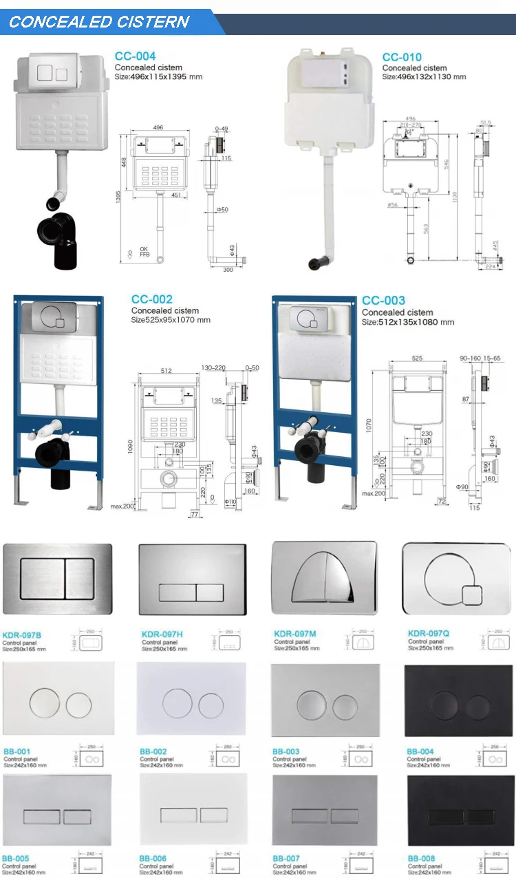 Sanitary Ware Luxury Bathroom Easy-Cleaning One Piece Ceramic WC Wall ...