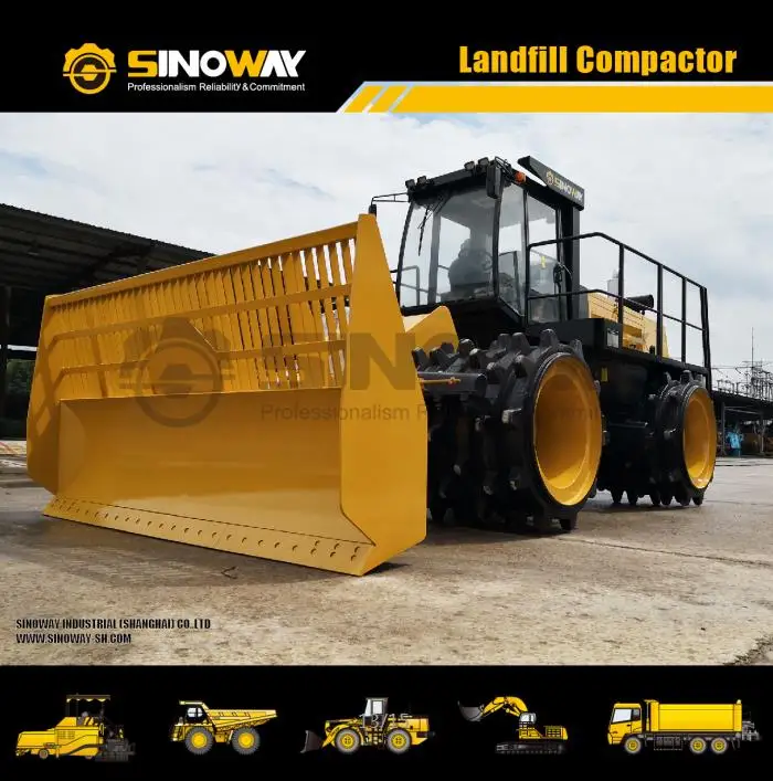 China Bomag Technology Trash Compactor 33ton Refuse Compactor For Waste ...