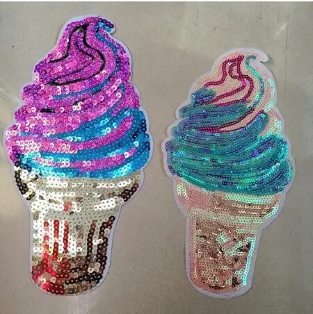 5 Mix and Match Sequin Stickers - Shiny Ice Cream Stitches