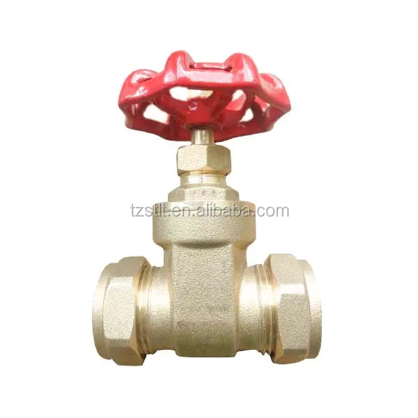 Brass Forged 200wog Gate Valve 22mm Compression Brass Gate Valve. - Buy ...