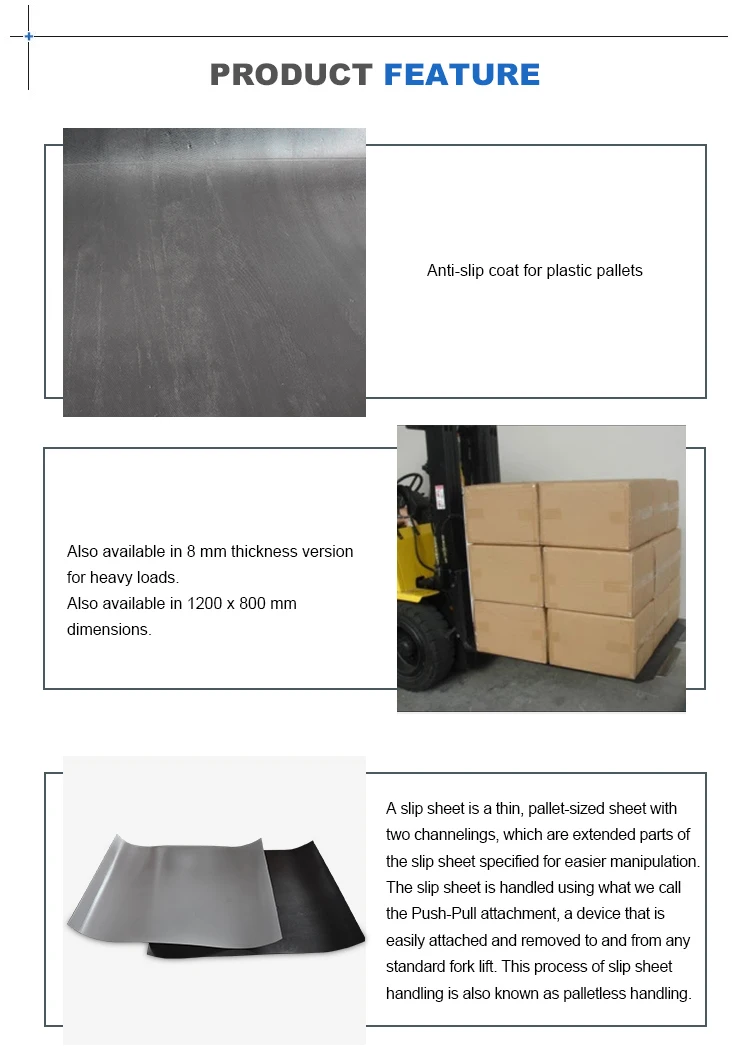 1000*1200mm High Quality Black Hard Recycled Moisture Resistant Black Hdpe 1.2mm Pallet Packing ...