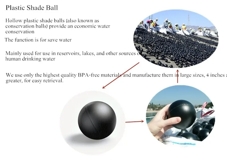 4" Hdpe 100mm Plastic Floating Hollow Ball Shade Ball - Floating Covers ...