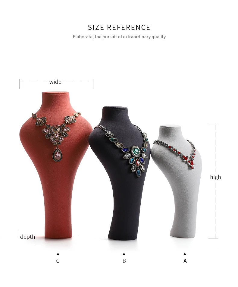 Digu Customize Jewellery Showcase Neck Displays Exhibitor Stand ...