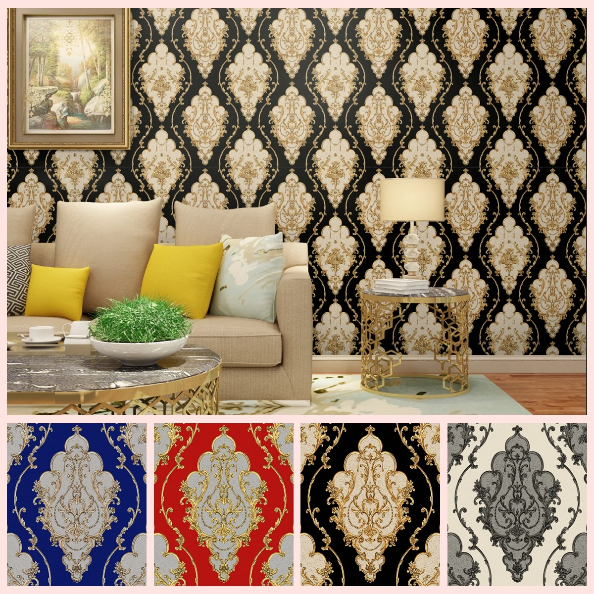 Latest Wallpaper Designs Italian Styles Modern Brief 53*10cm Pvc ...