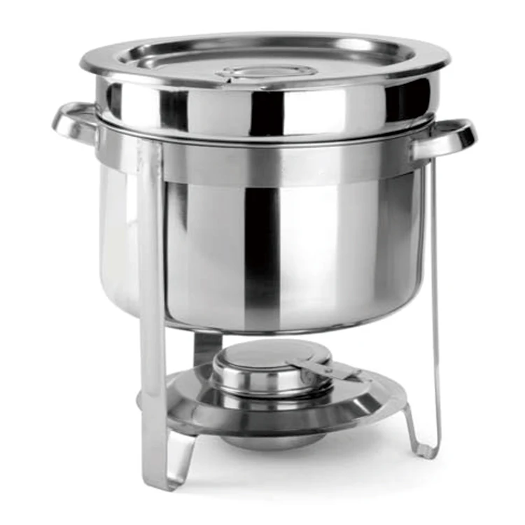 4L 201 Stainless Steel Soup Chafing Dishes Food Warmer Chafer Dish ...