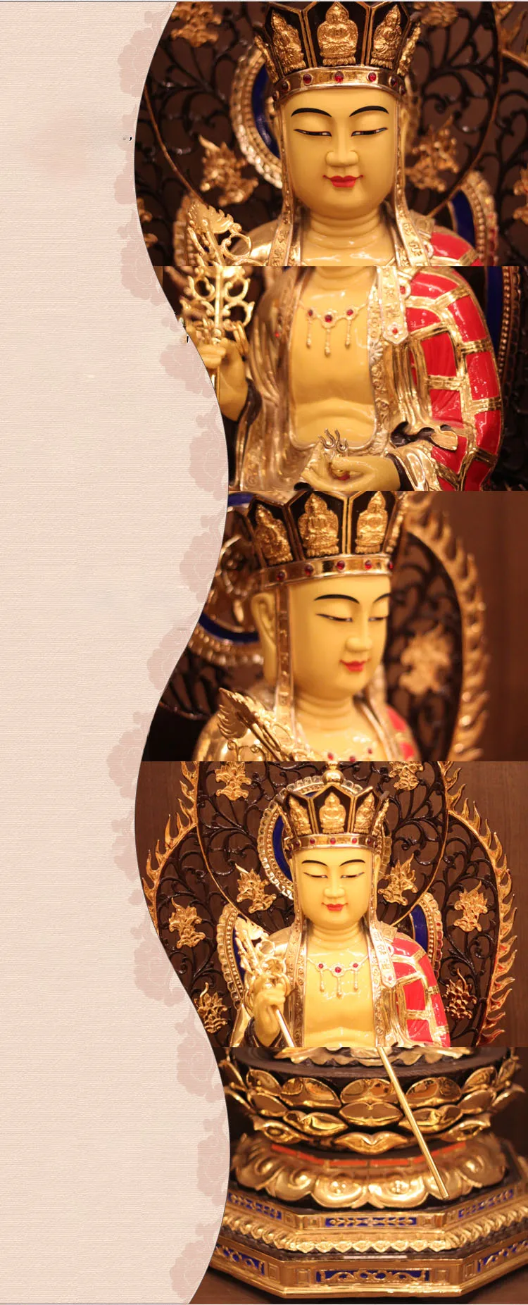 Pure Copper Gilt Buddha Statue Dizang Bodhisattva Dizang Bodhisattva ...